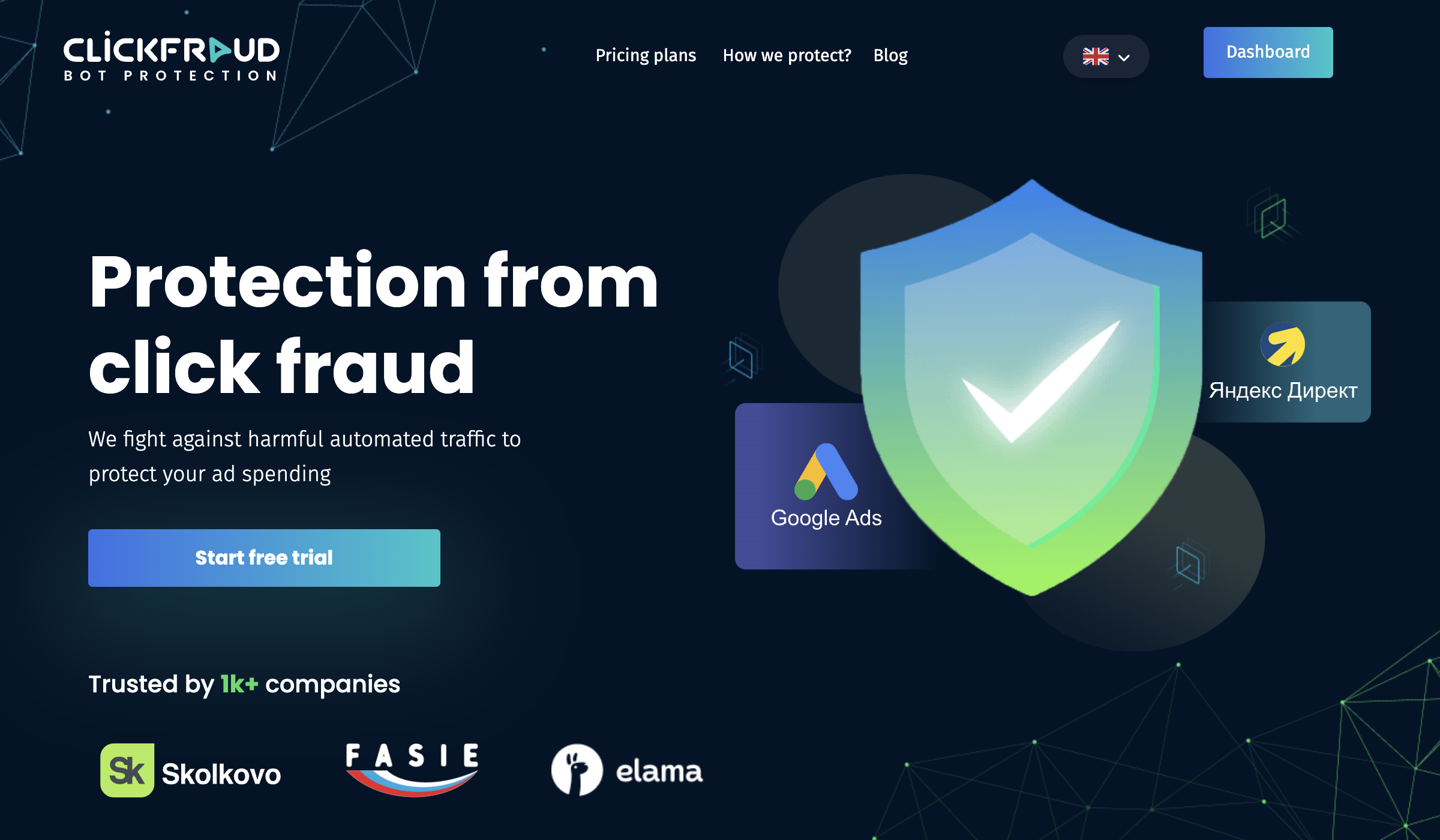 Click fraud protection solution